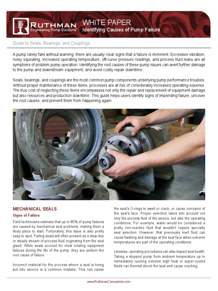 Causes of Pump and Seal Failures | PDF | Bearing (Mechanical) | Pump