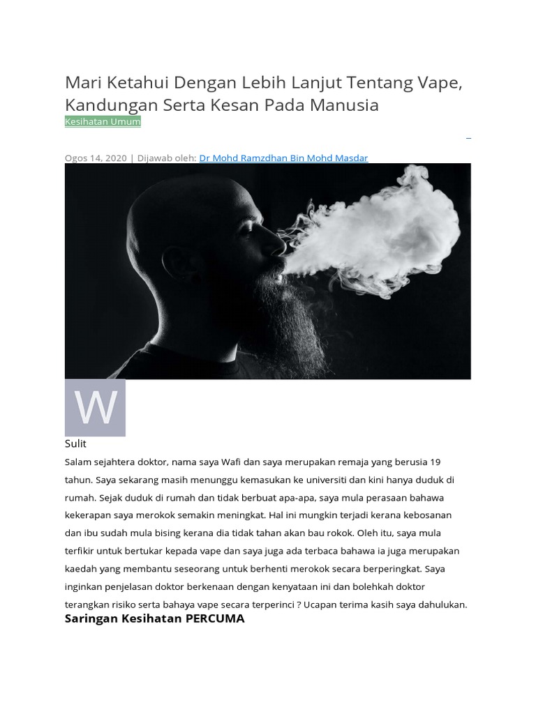 Bahaya Vape | PDF