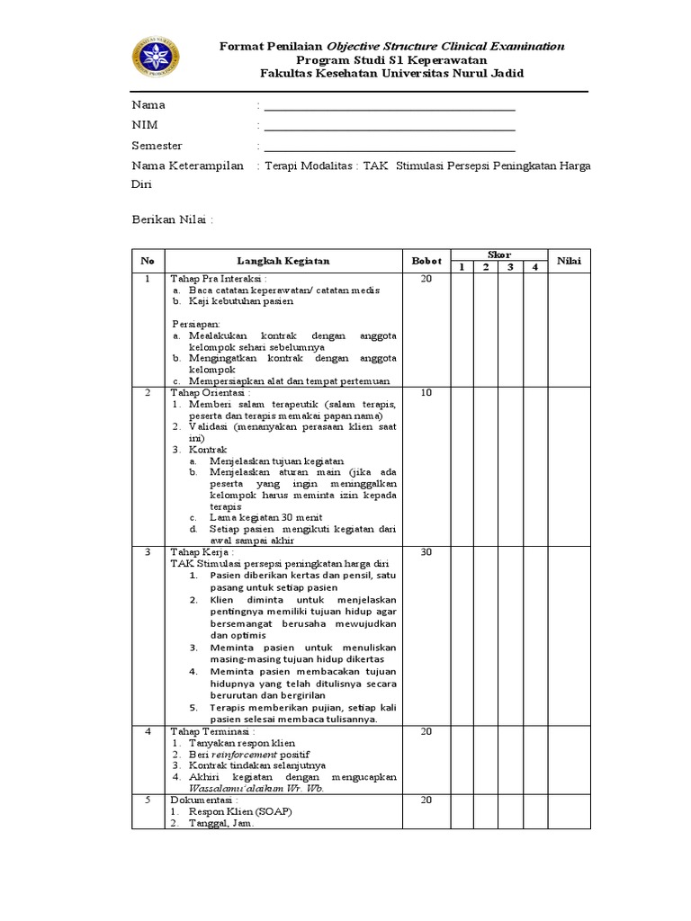 Sop Terapi Modalitas 1 | PDF