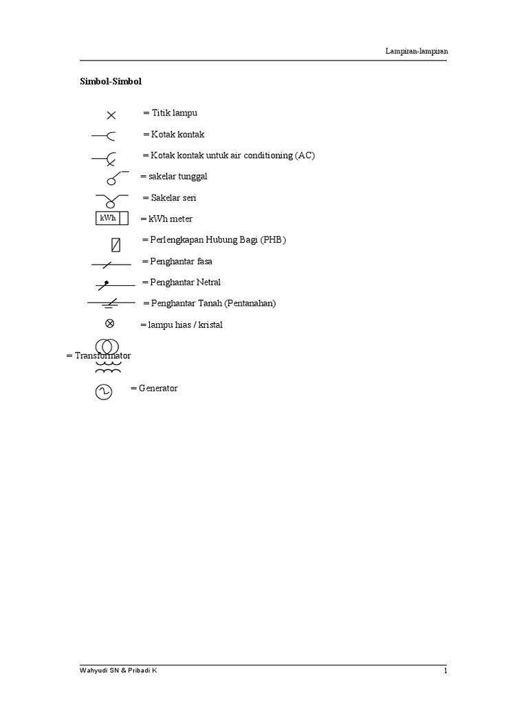 Panduan Simbol & Kabel Listrik | PDF | Sains & Matematika | Teknologi ...