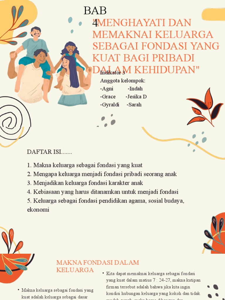 Menghayati Dan Memaknai Keluarga Sebagai Fondasi Yang Kuat Bagi Pribadi ...