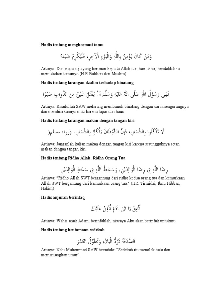 Hadis-Hadis Pilihan | PDF