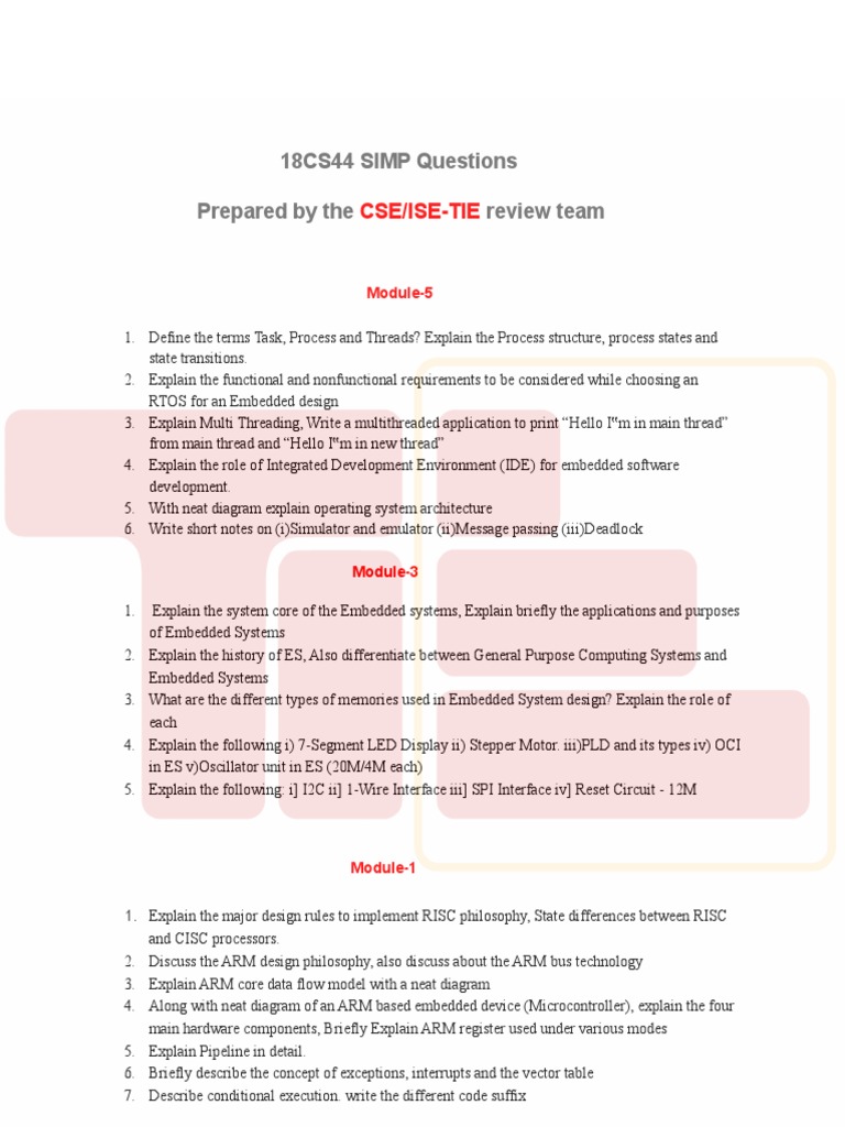 CSE-MECS Super-Imp-Tie-22 | PDF | Embedded System | Thread (Computing)