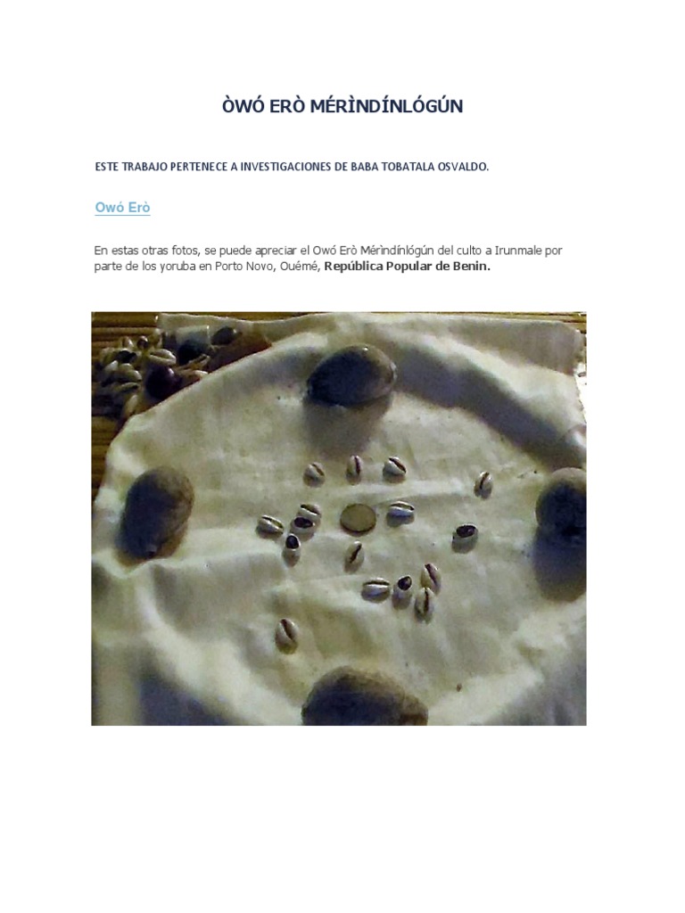 006 - Owo Ero Merindilogun | PDF