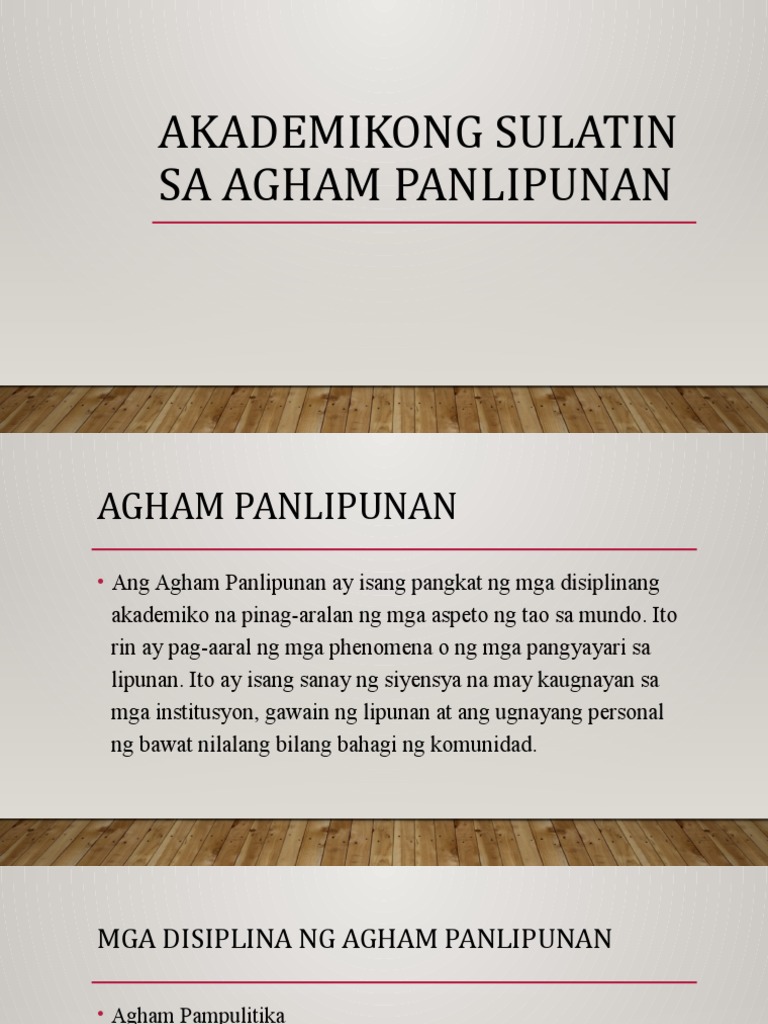 Akademikong Sulatin Sa Agham Panlipunan | PDF