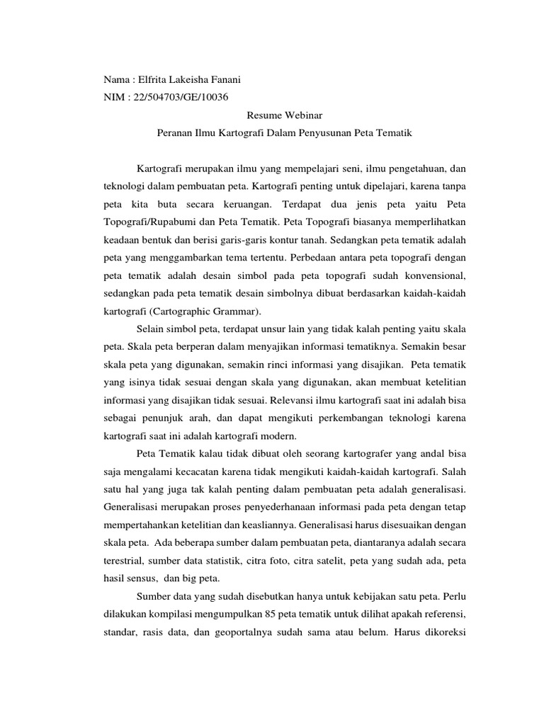 Elfrita Lakeisha Fanani Tugas Resume Seminar | PDF
