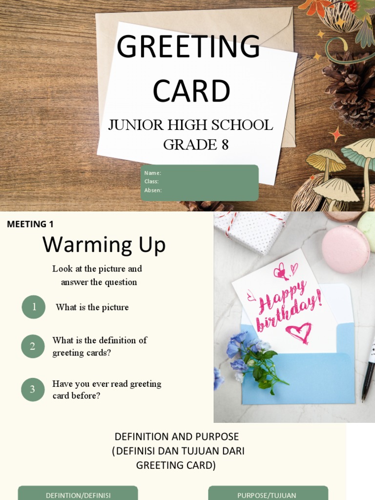 Modul Greeting Card 2 Meeting Kelas 8 | PDF