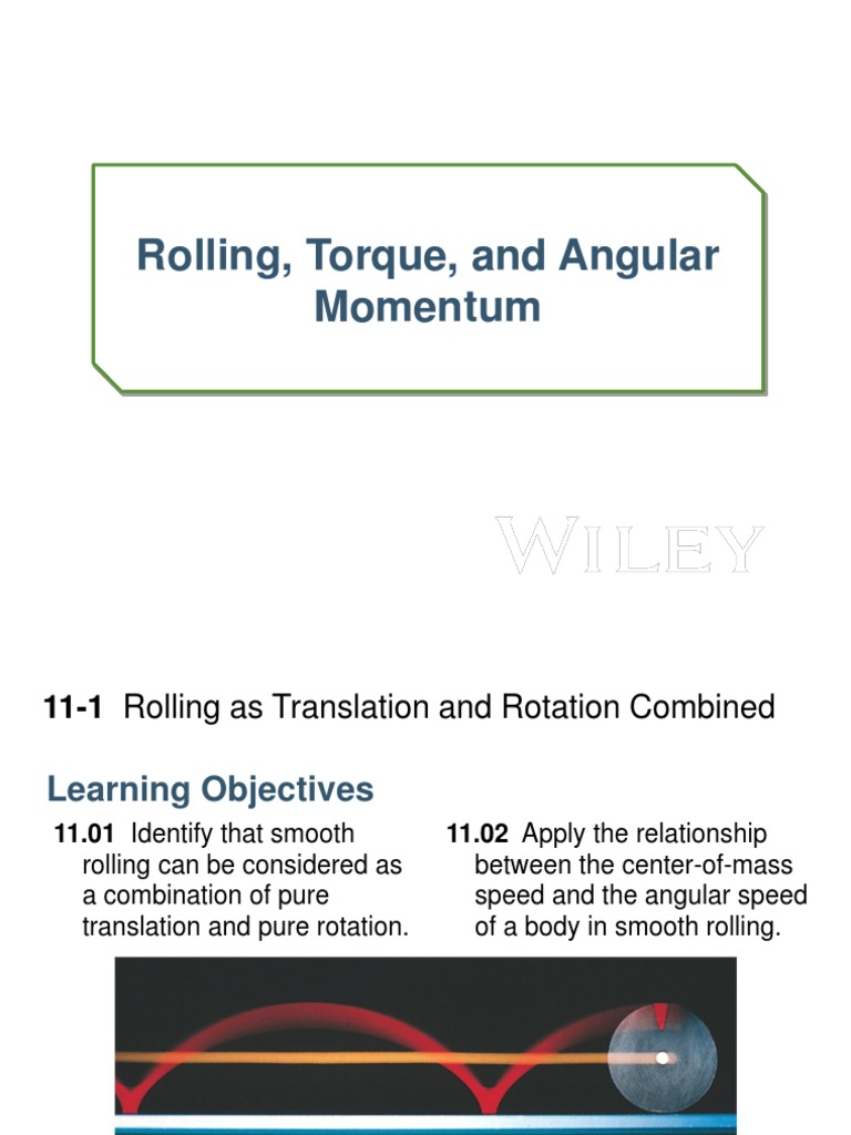 Rolling, Torque, and Angular Momentum | PDF | Rotation Around A Fixed Axis | Angular Momentum