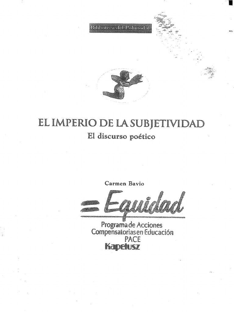 El Imperio de La Subjetividad. El Discurso Poético-Bavio | PDF