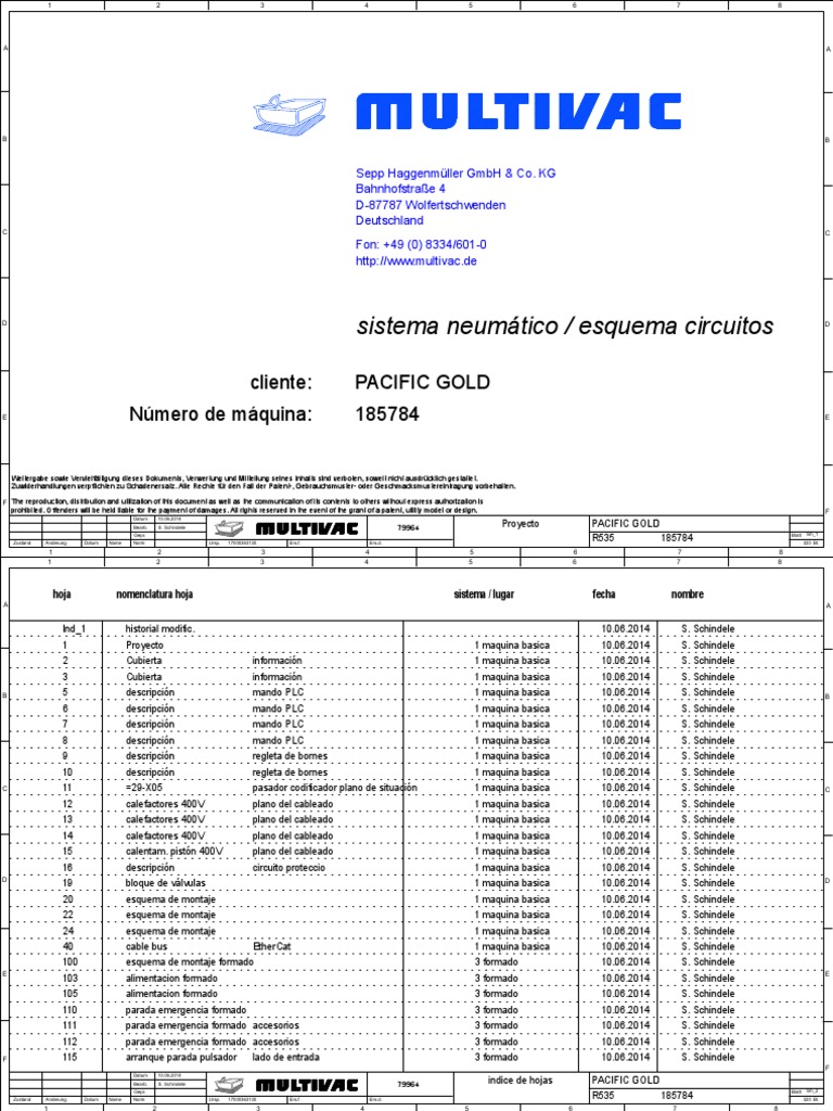 Manual Multivac R535 PDF | PDF | Cableado eléctrico | Cable