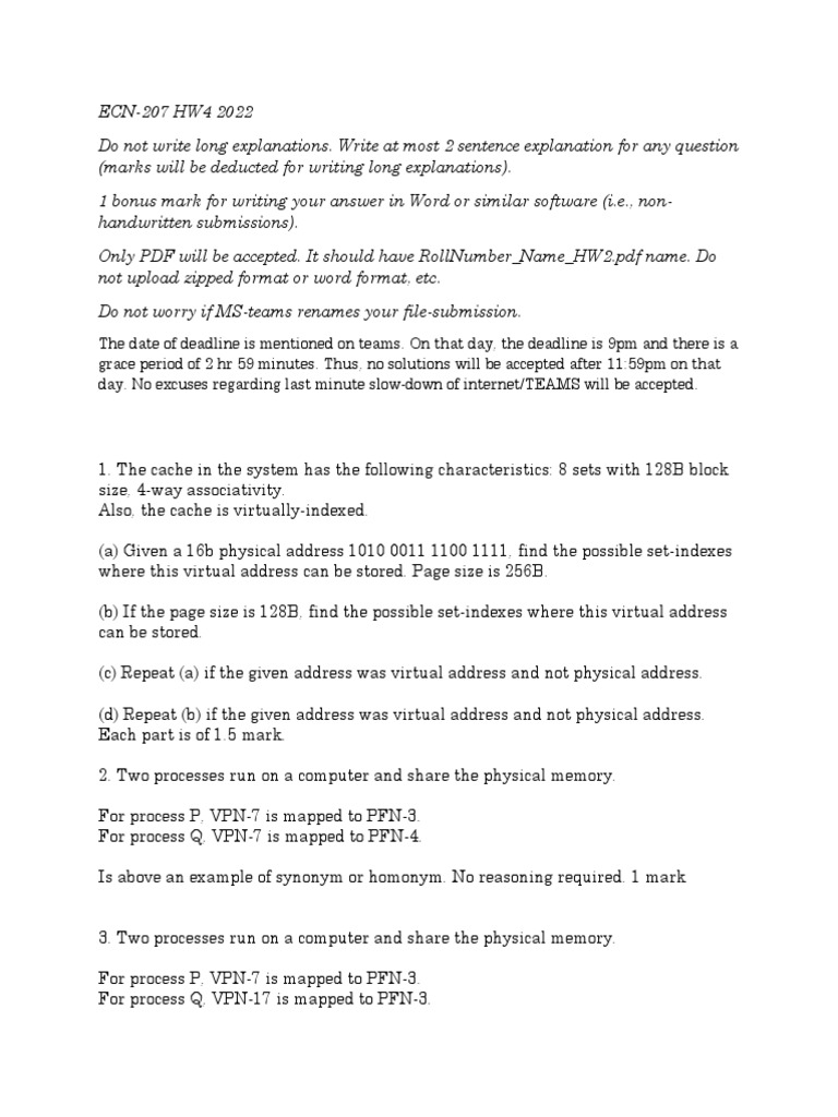 Cao 2022 HW4 | PDF | Cpu Cache | Computer Data