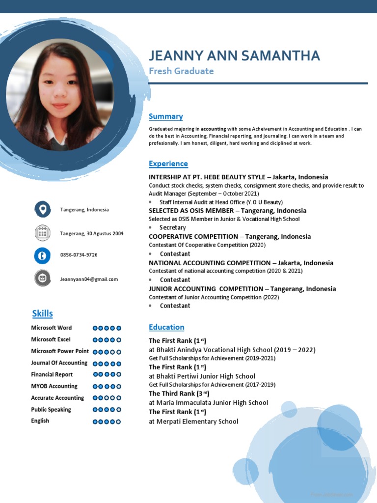 Jeanny Ann Samantha: Fresh Graduate | PDF | Business Economics ...