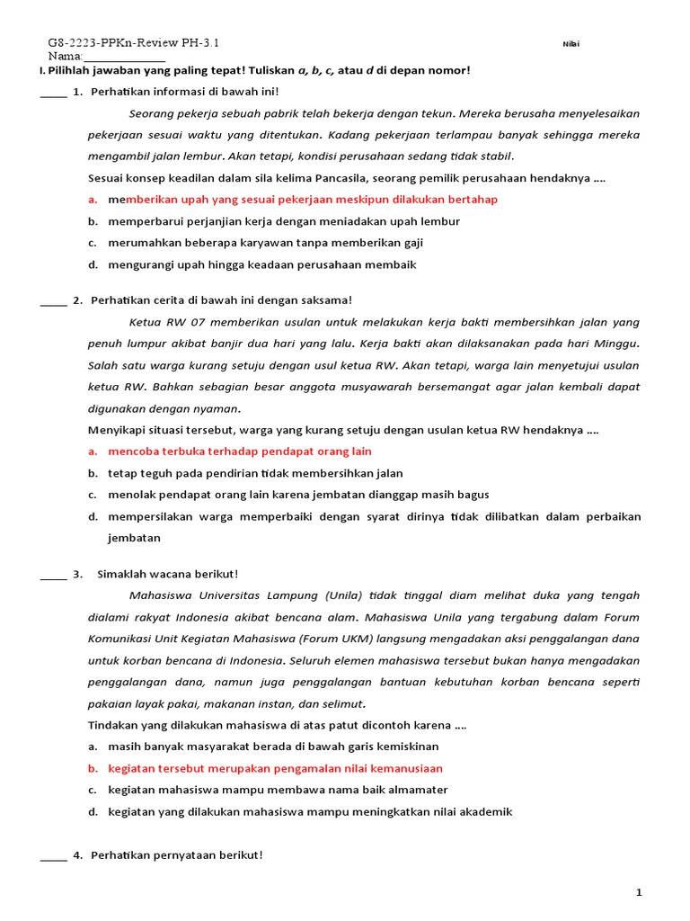 G8-2223-PPKn-Review PH-3.1 | PDF | Karier & Perkembangan