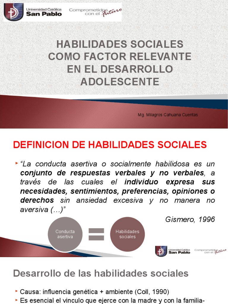 (7ma Clase) Habilidades Sociales | PDF | Comportamiento | Habilidades sociales