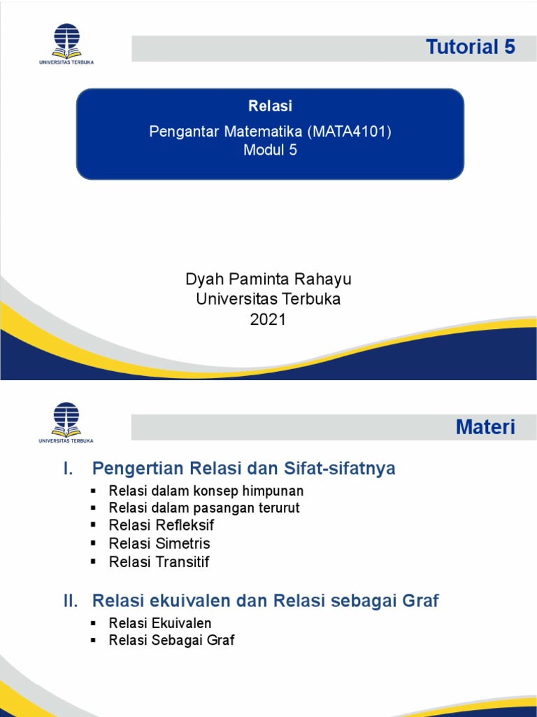 Tutorial 5 Relasi | PDF