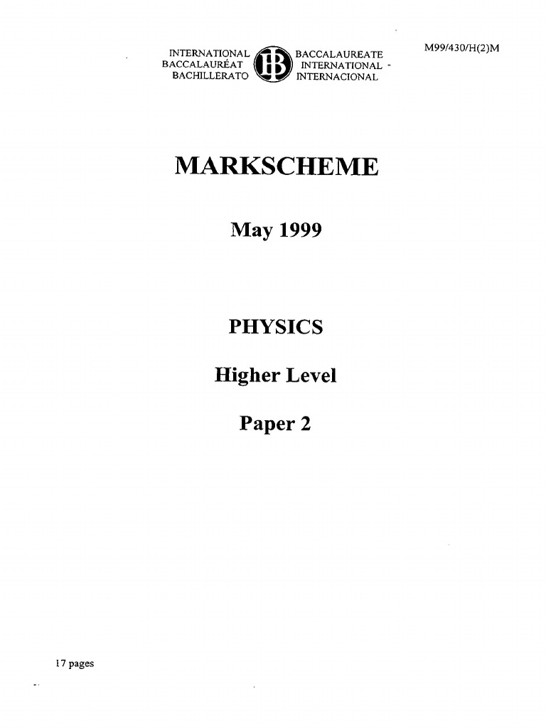 Physics HL P2 Ms | PDF