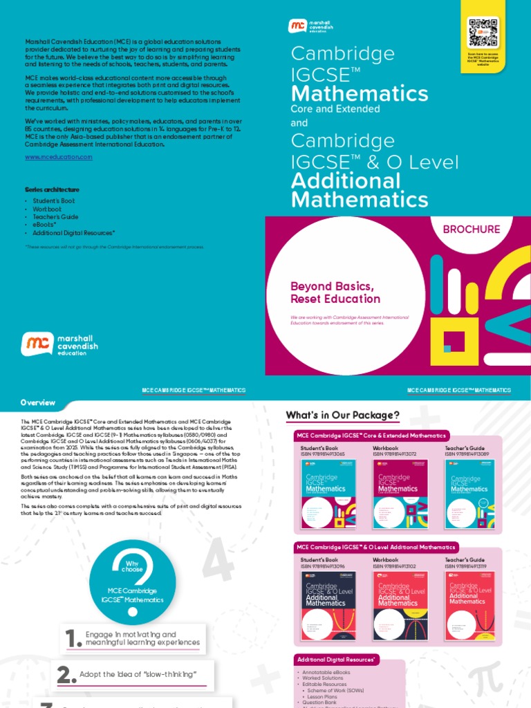Mce Igcse Maths Brochure | Download Free PDF | Learning | Cognition