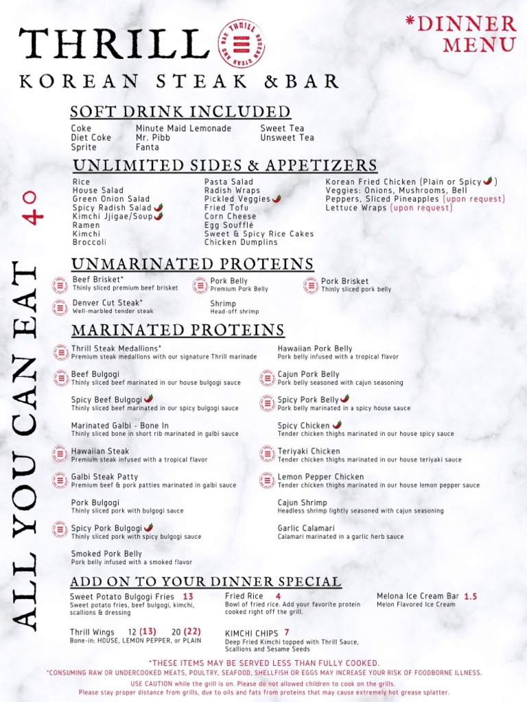 NEW THRILL Dinner & Friday & Saturday & Midnight Special Menu - APRIL 2022 | PDF | Wine | Aroma ...