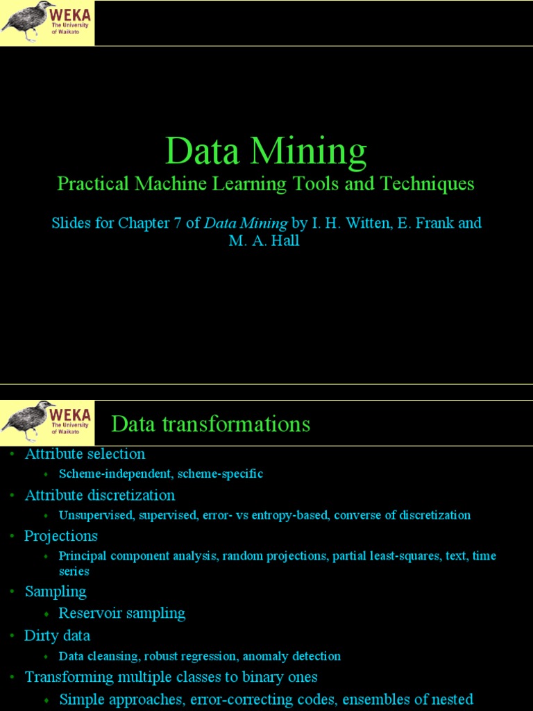 Data Mining: Practical Machine Learning Tools and Techniques | PDF | Principal Component ...