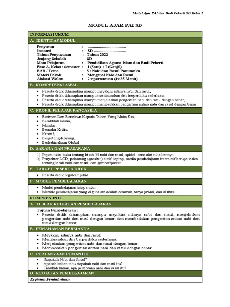 Modul Ajar 5. Bab 5 | PDF