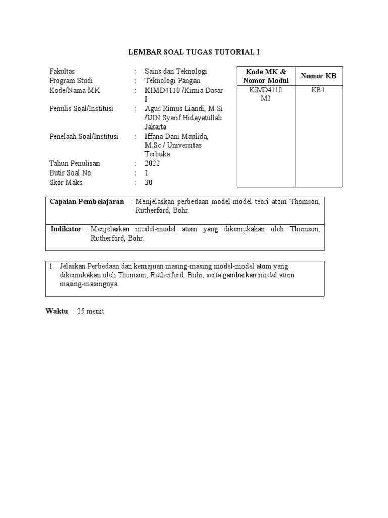 Tugas Tutorial I | PDF