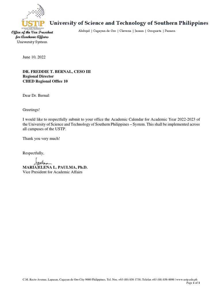 USTP Academic Calendar 2022-2023 | PDF | Academic Term | Undergraduate ...