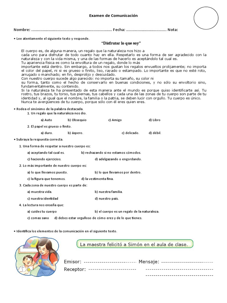 Examen de Comunicación | PDF | Comunicación | Comunicación humana