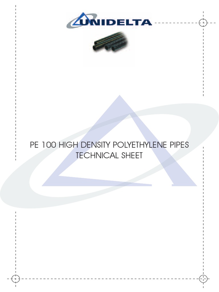 Silo - Tips Pe 100 High Density Polyethylene Pipes Technical Sheet ...