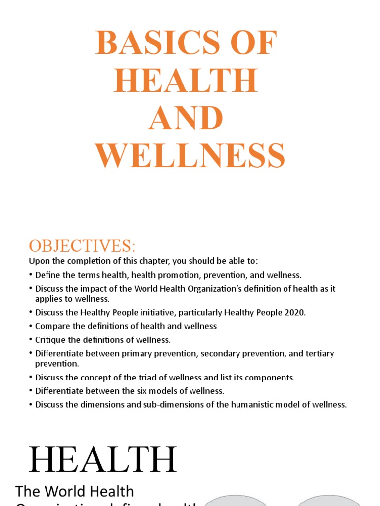 Introduction To Health and Wellnes | PDF | Preventive Healthcare ...