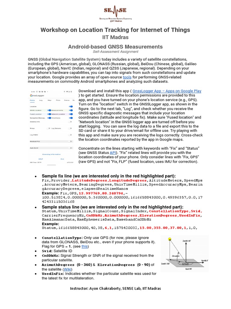 Android-Based GNSS Measurements Assignment | PDF | Computing | Computer Science