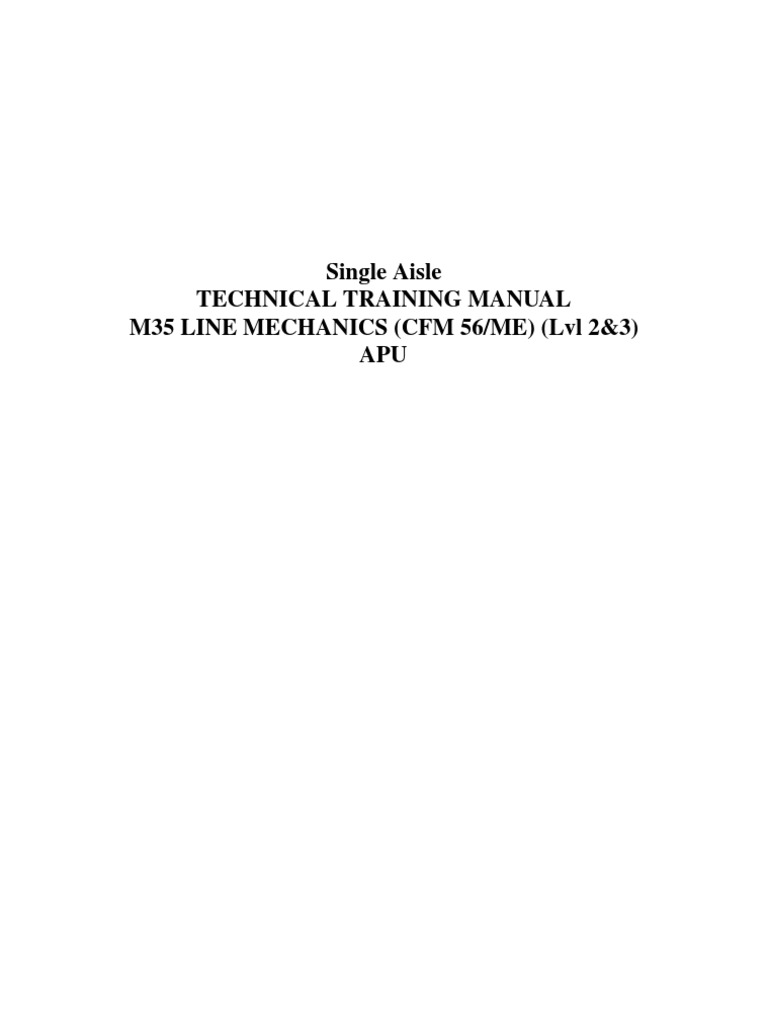 APU Technical Training Manual | PDF | Valve | Pump