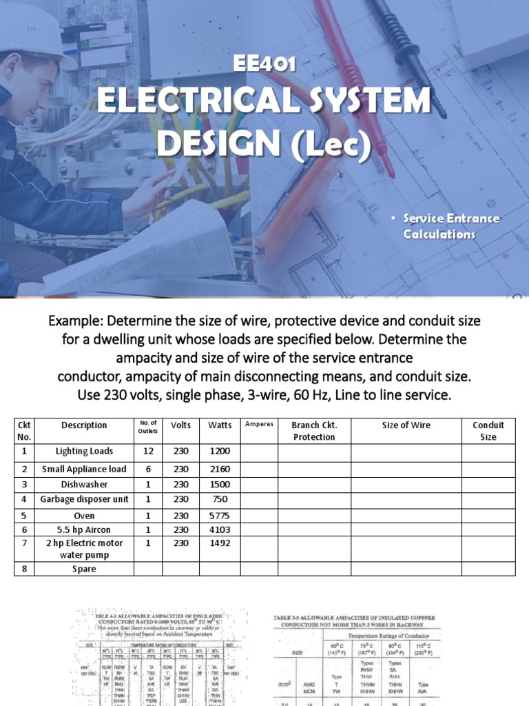 Service Entrance Calculations Guide | PDF | Mains Electricity | Electricity
