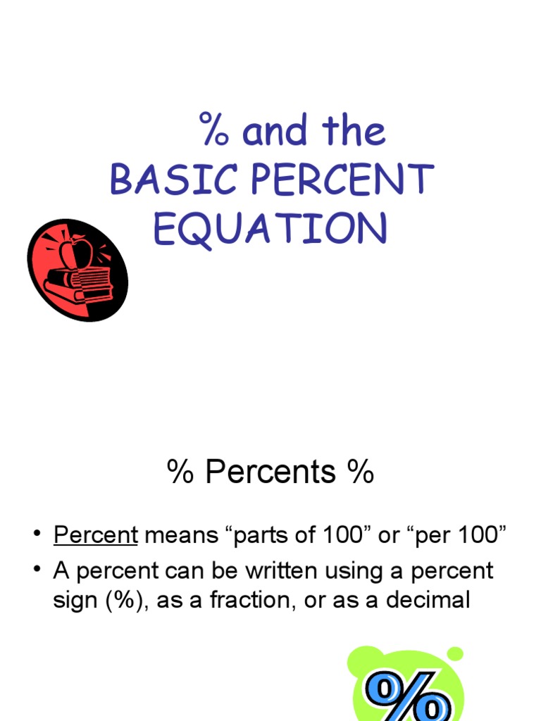 Understanding Basic Percent Equations | PDF | Mathematical Concepts ...