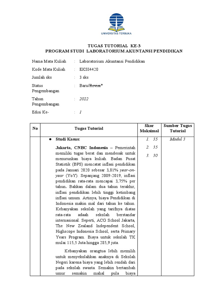 Biaya Pendidikan dan Inflasi di Indonesia | PDF