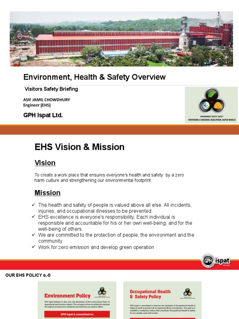 Visitors EHS Briefing - (New) | PDF | Occupational Safety And Health | Emergency Management