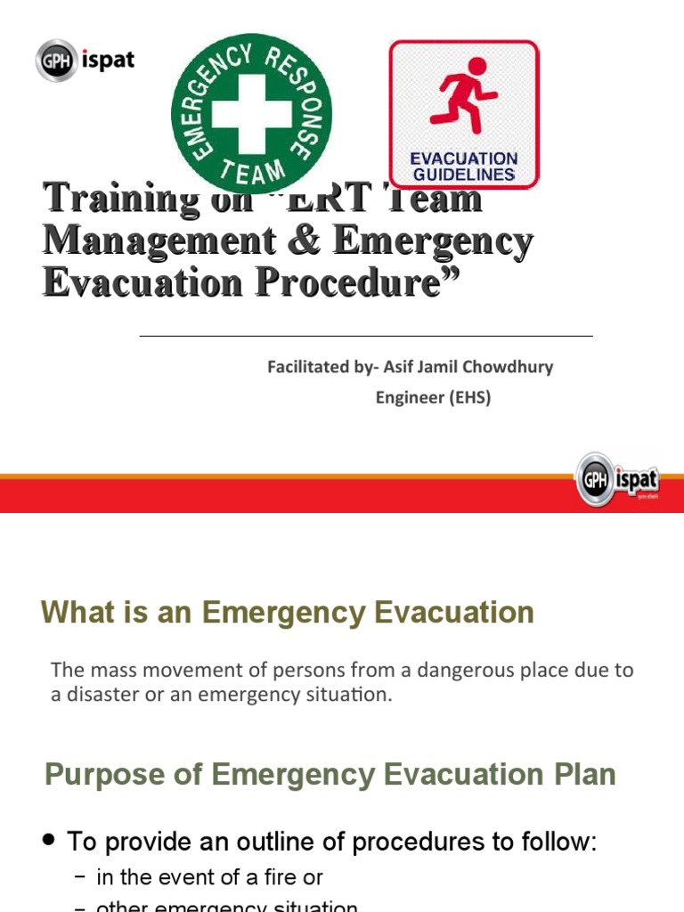 ERT Team Management & Emergency Evacuation Procedure | PDF | Firefighting | Emergency Evacuation