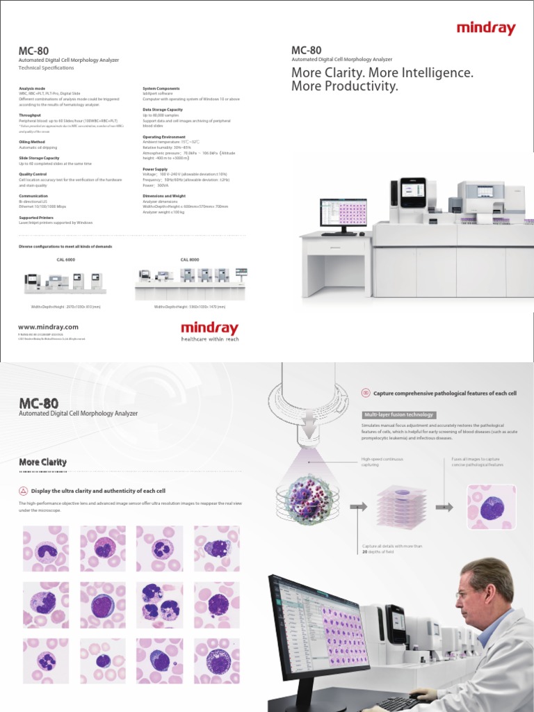 MC-80 Product Brochure | PDF | Red Blood Cell | Pathology