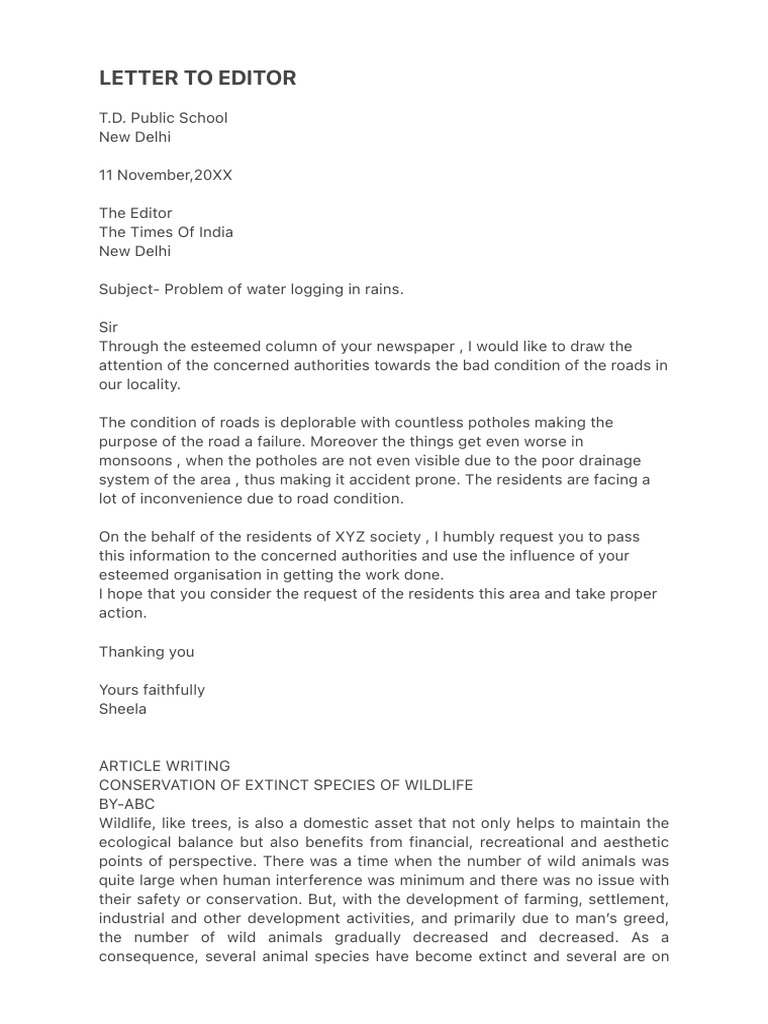 LETTER TO EDITOR | PDF | Conservation Biology | Wildlife