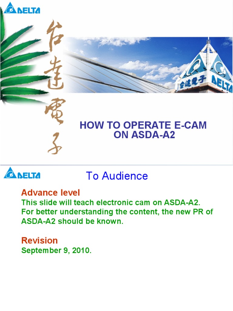 How To Operate E-Cam On ASDA-A2 | PDF | Subroutine | Cartesian ...