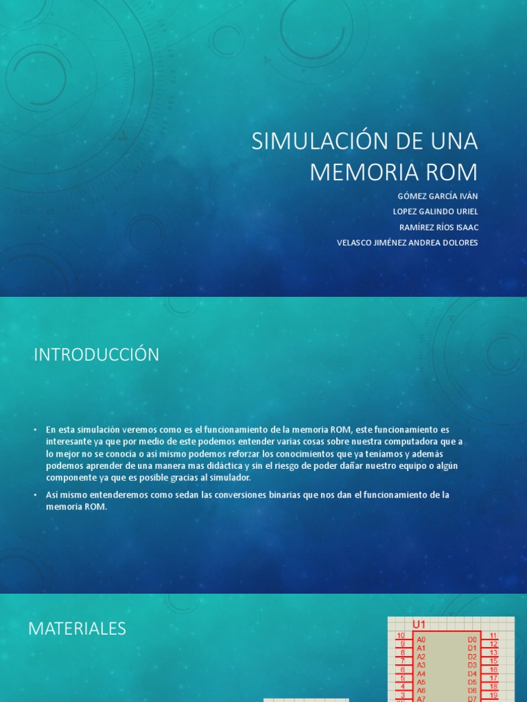 Simulación de Una Memoria Rom | PDF | Almacenamiento de datos de la ...