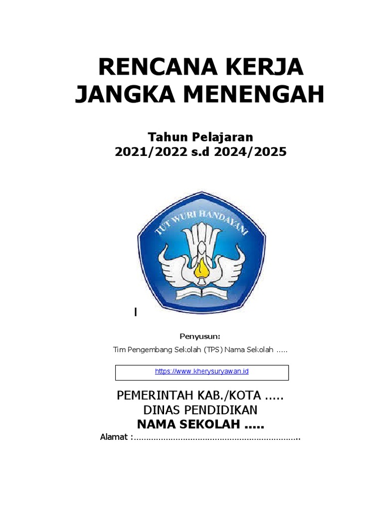 Contoh Rencana Kerja Jangka Menengah (RKJM) 2021-2025 | PDF