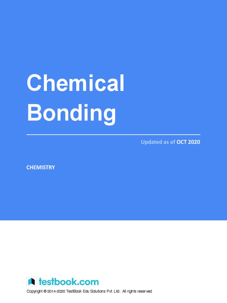 Chemical Bonding - Study Notes | PDF | Chemical Bond | Molecular Orbital