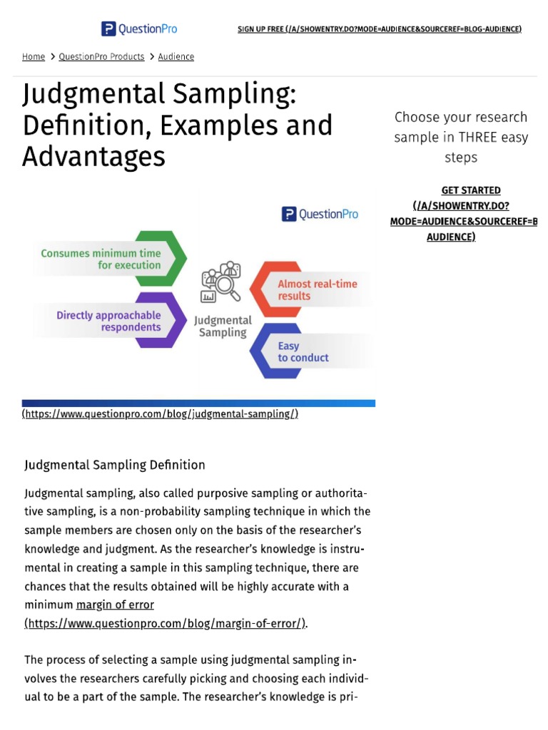 Judgmental Sampling Definisi | PDF