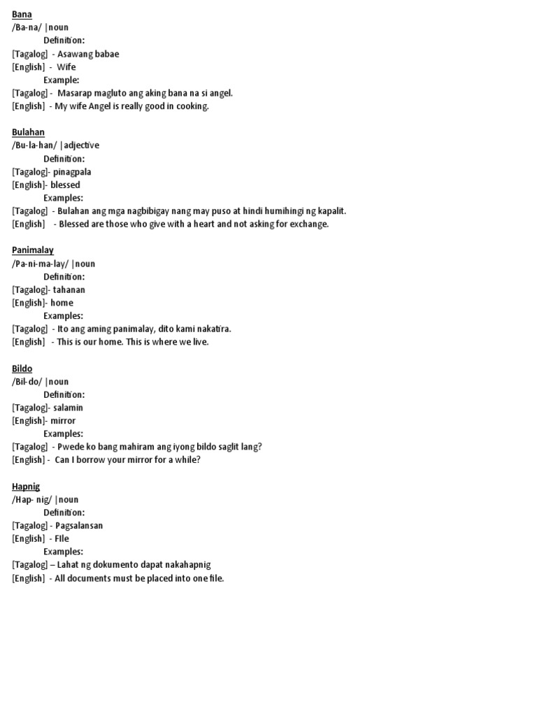 Dictionary Visayas | PDF | Tagalog Language | Languages Of Asia