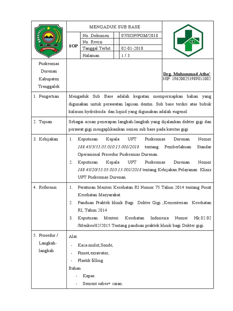 7.sop Mengaduk Basis. | PDF