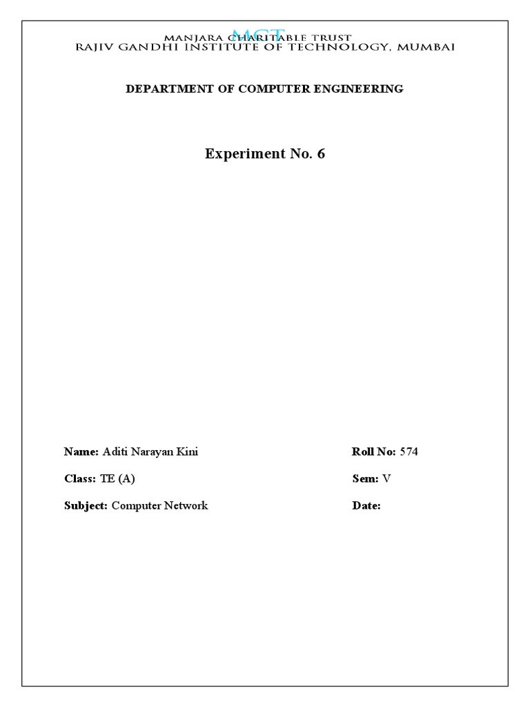 EXP6 | PDF | Computer Network | Internet
