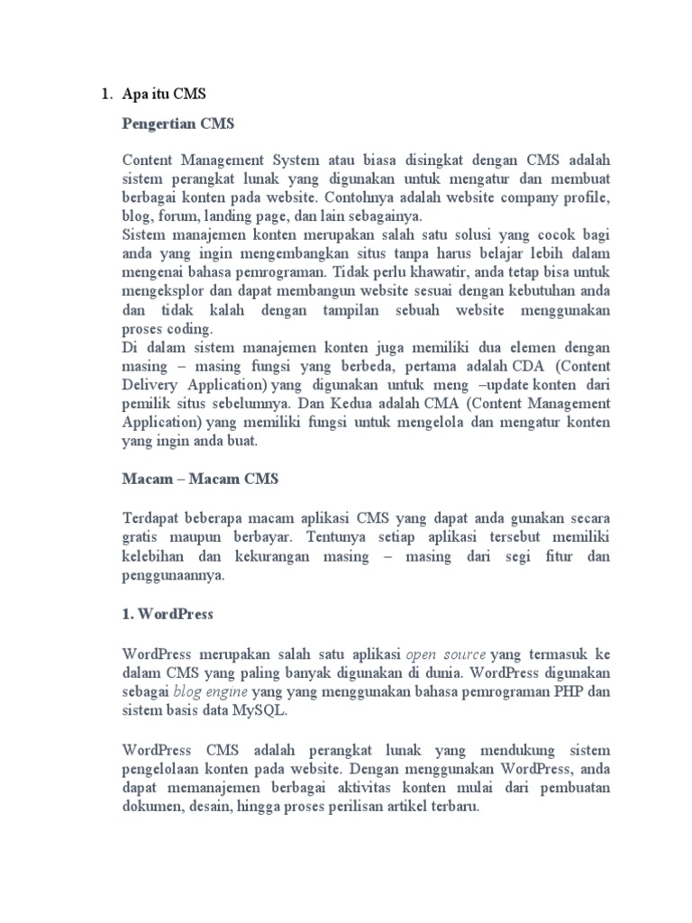 Apa Itu CMS | PDF