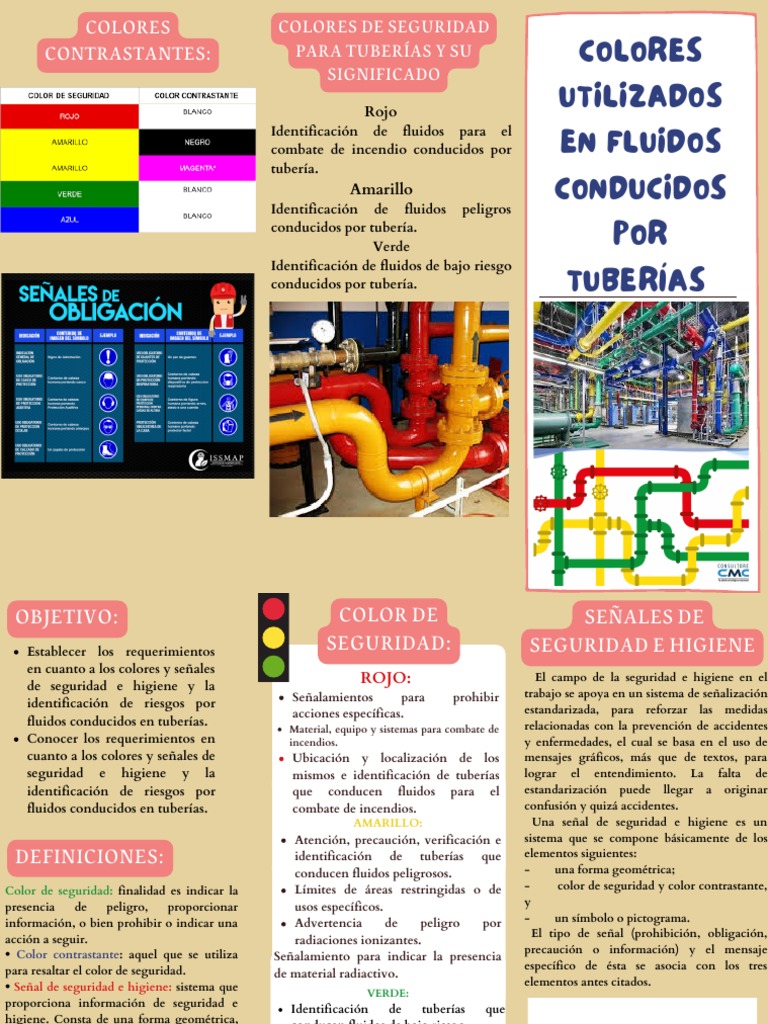 Triptico, Seguridad | PDF | Color | Tubería (transporte de fluidos)