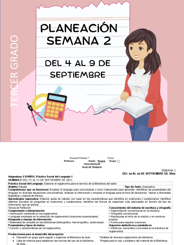 Planeacion Semana 2 Tercer Grado 2022.Docx | PDF | Alimentos | Color