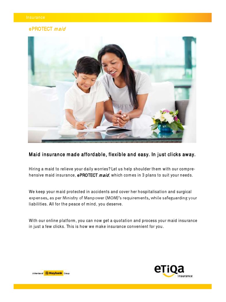 eProtect-maid-Brochure | PDF | Insurance | Indemnity
